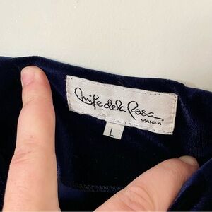 Vintage | Dresses | Vintage Y2k 9s Mike De La Rosa Navy Blue Velvet ...